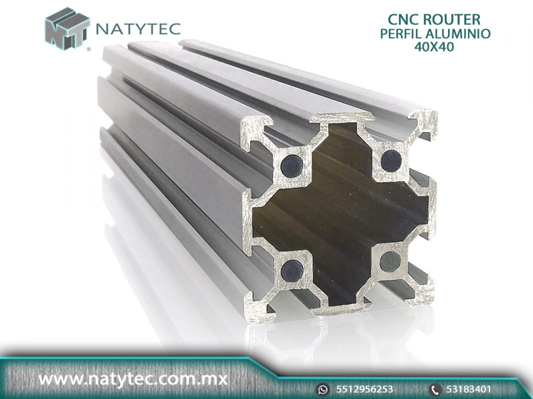 CNC Router Perfil Aluminio 4040 V SLOT NATYTEC